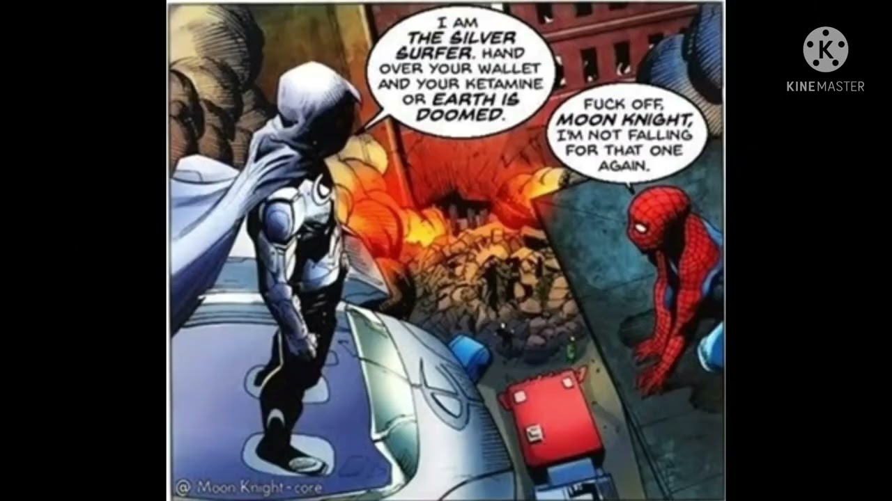 Moon knight being high on ketamine - YouTube