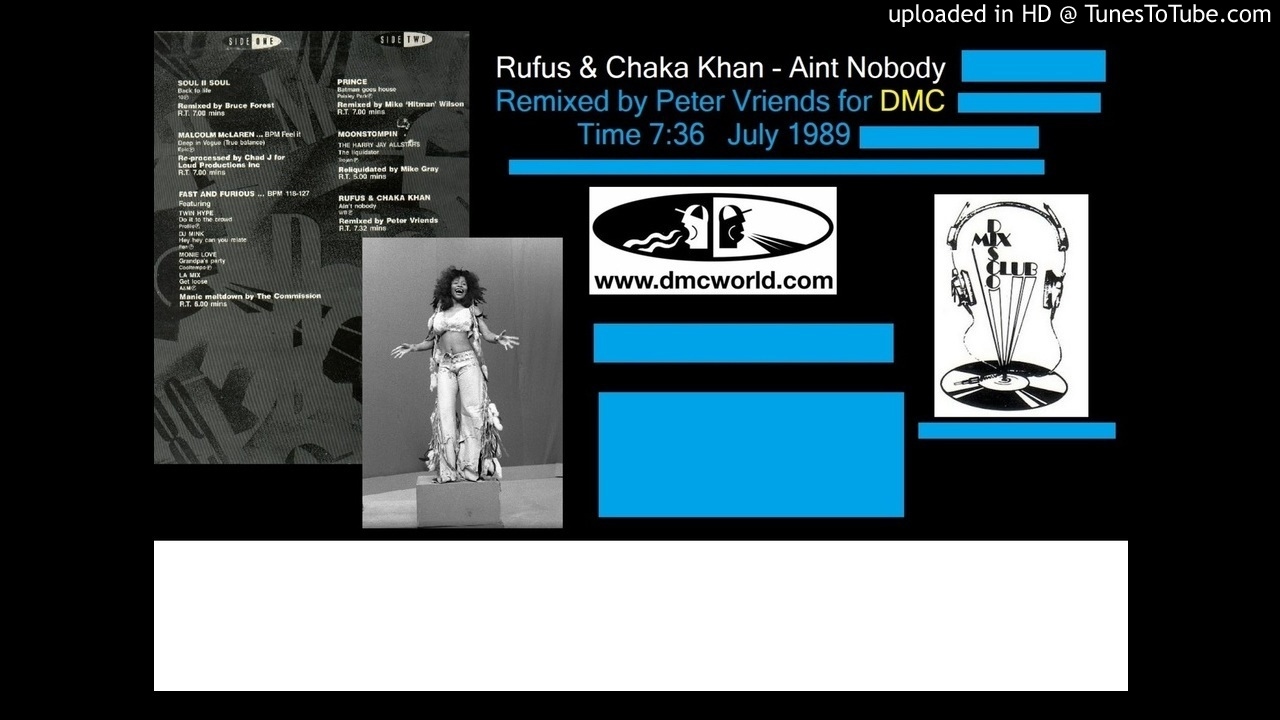 Rufus & Chaka Khan - A'int Nobody(DMC mix by Peter Vriends Remix July ...