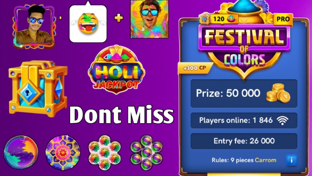 Holi Jackpot Spin Animated Frame 😱 Collect & Festival Game Play - YouTube