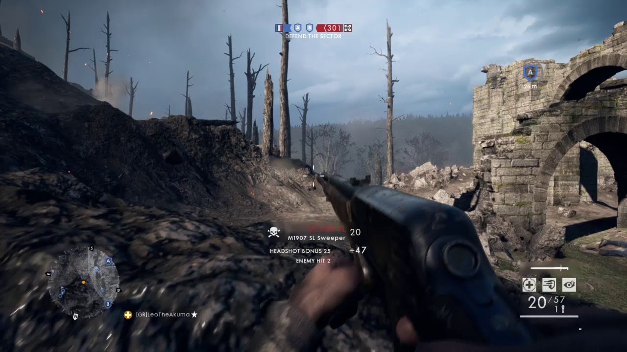 Battlefield™ 1 sentry headshot - YouTube