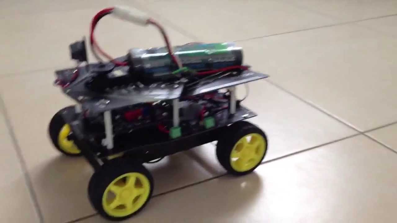 4WD Rover - basic obstacle avoidance - YouTube