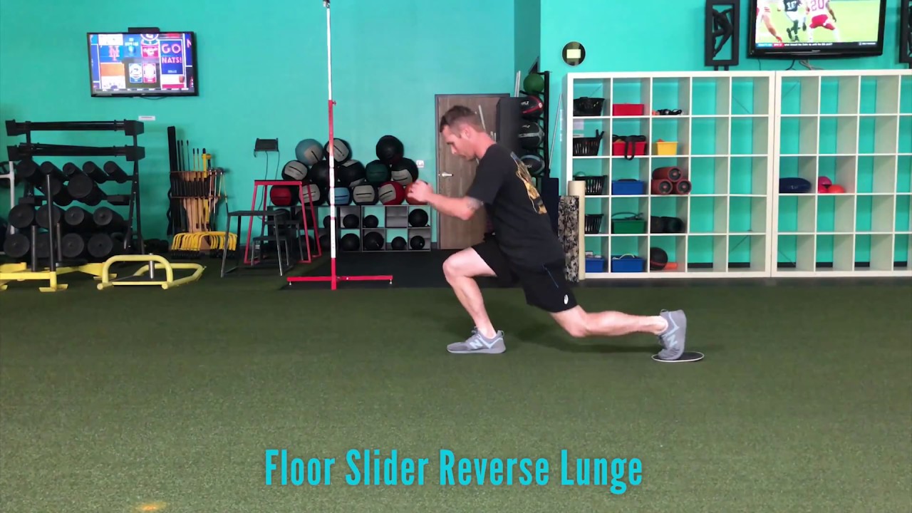 Slider Reverse Lunge - YouTube