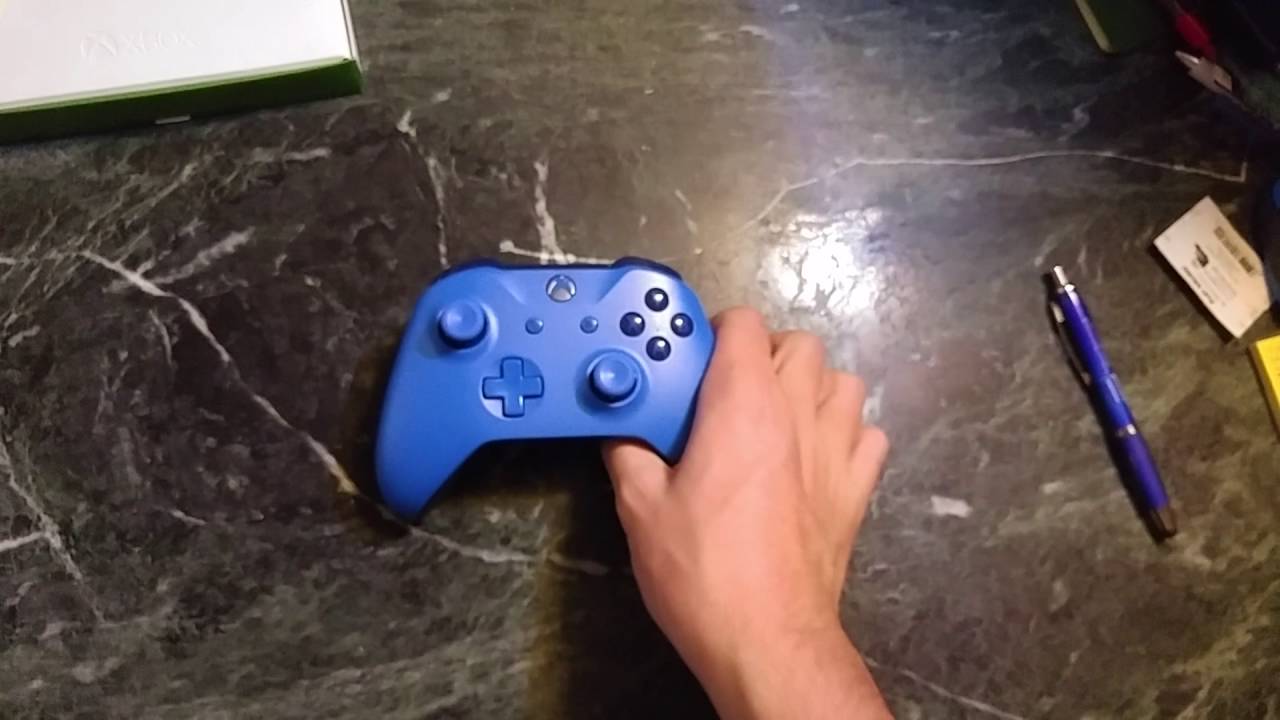 Xbox one s blue controller unboxing and first impressions - YouTube