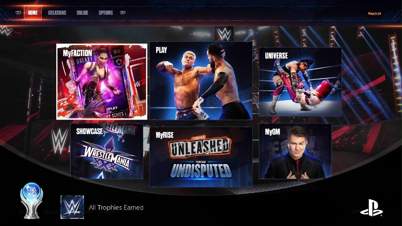 WWE 2K24 All Trophies Earned Platinum Trophy Pop - YouTube