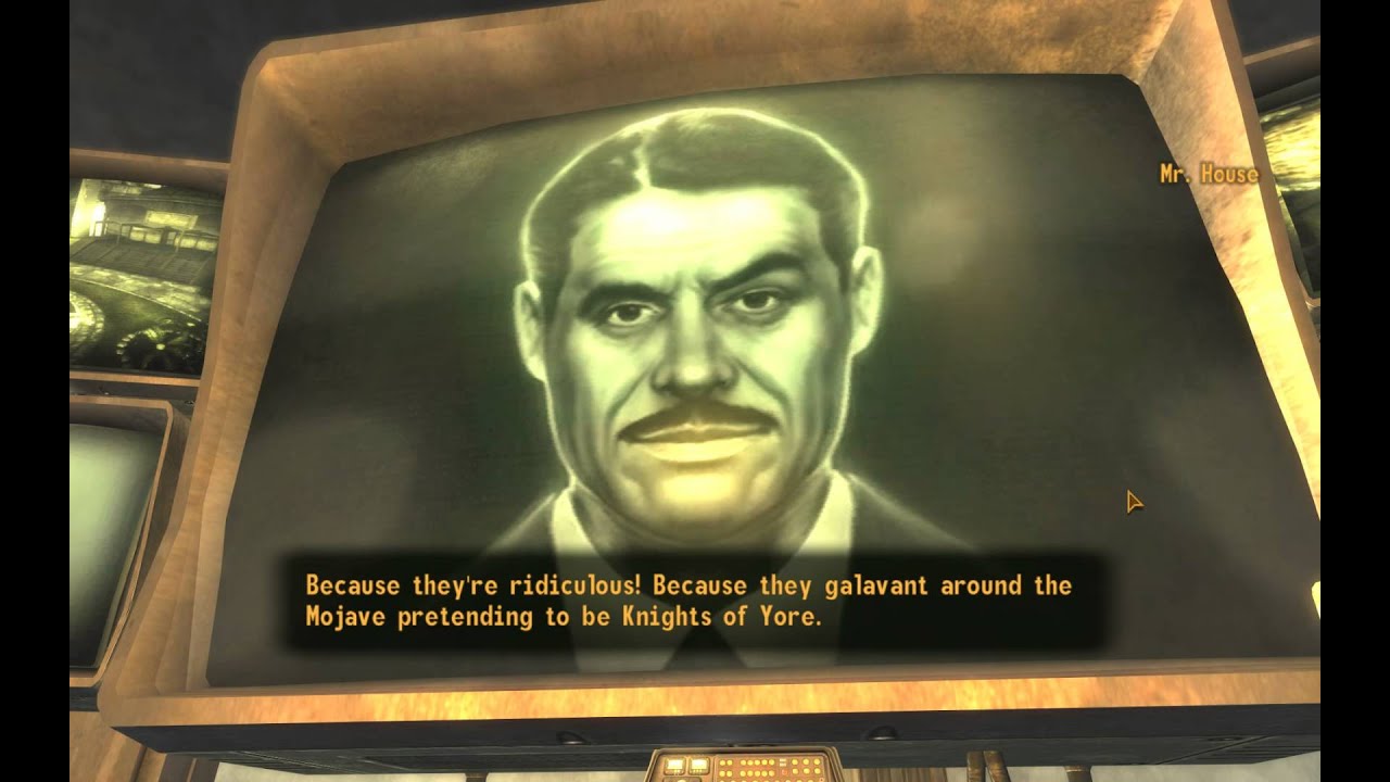 Mr House hates the Brotherhood of Steel - YouTube