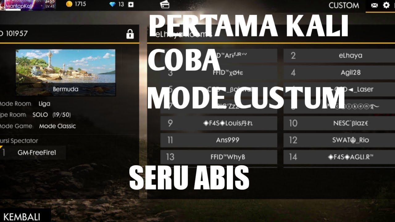 mencoba pertama kali mode custom! - YouTube