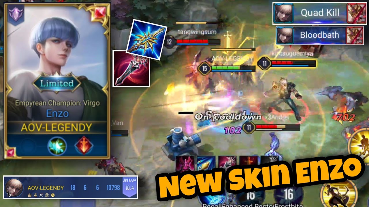 Enzo Jungle Pro Gameplay | New Skin Empyrean Champion: Virgo | Arena Of ...
