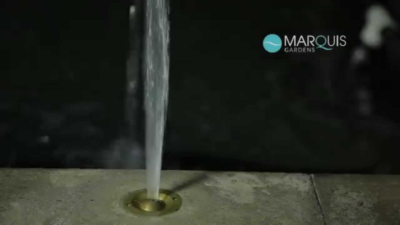 Brass Deck Jet Water Feature - YouTube