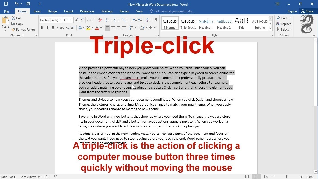 How To Quickly Select Entire Paragraph In Word YouTube How To Quickly Select Entire Paragraph In Word YouTube