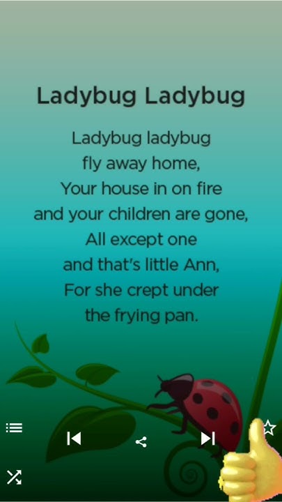 Ladybug Ladybug fly away home #kids_song #kids_rymes - YouTube