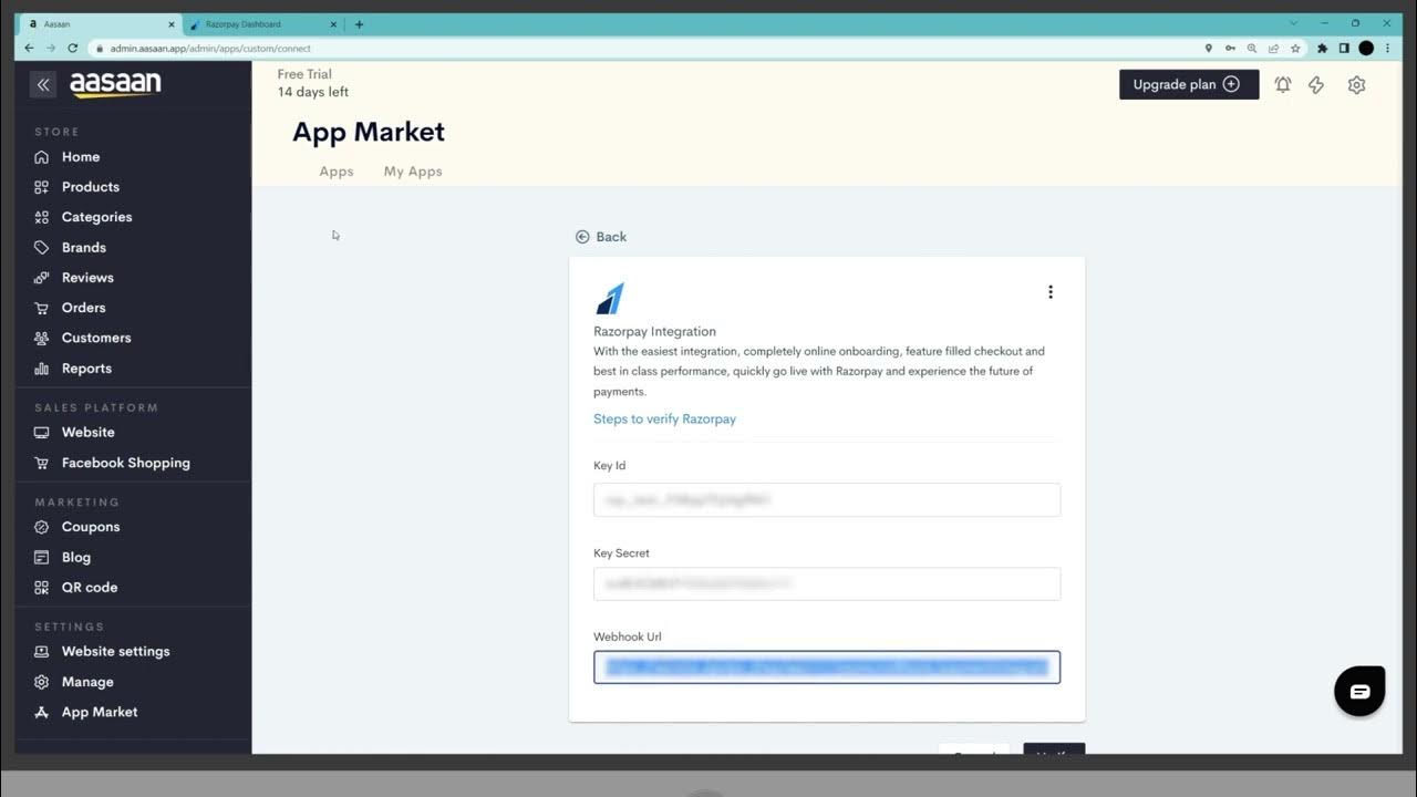 How to Integrate Razorpay to your Store - YouTube