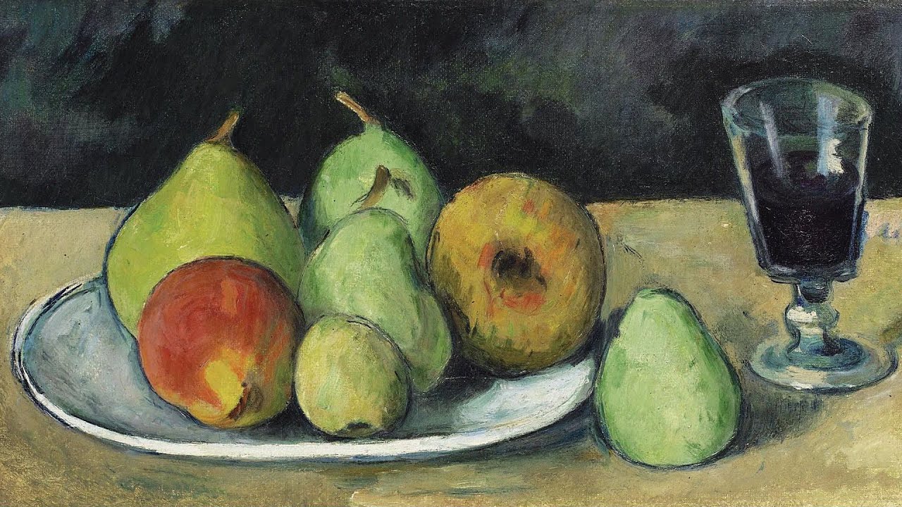 Still Life with Pears and Glass painting process, Copy Cezanne's ...
