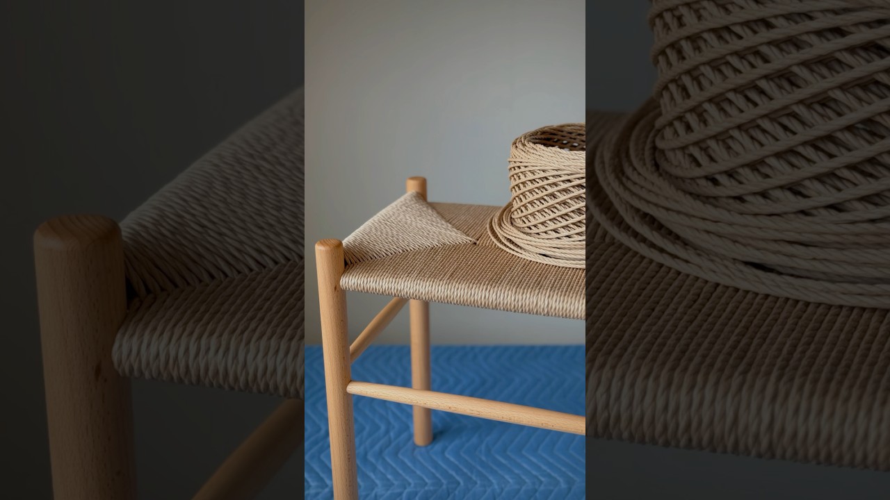 Making a Stool with Paper Cord. #shorts - YouTube