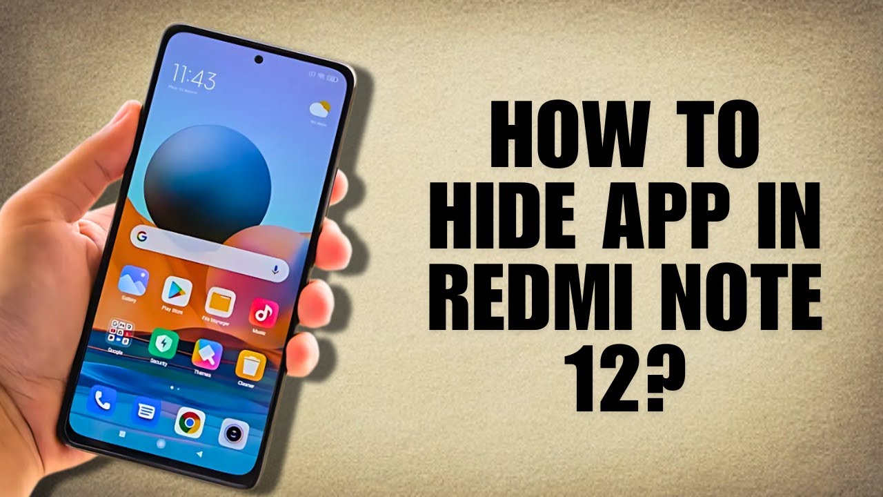 How to hide app in redmi note 12? - YouTube