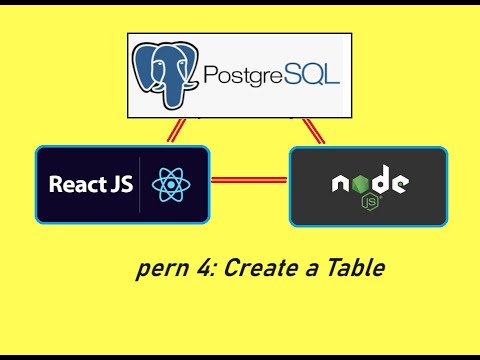 PERN Tutorial 4: Create Table on PostgreSQL - YouTube