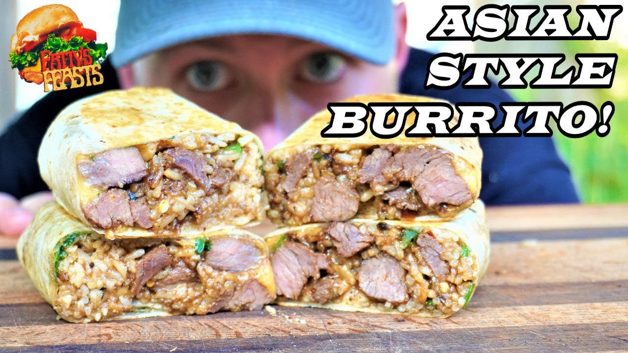 MY NEW FAVORITE BURRITO! | ASIAN STYLE BURRITO ON THE BLACKSTONE ...