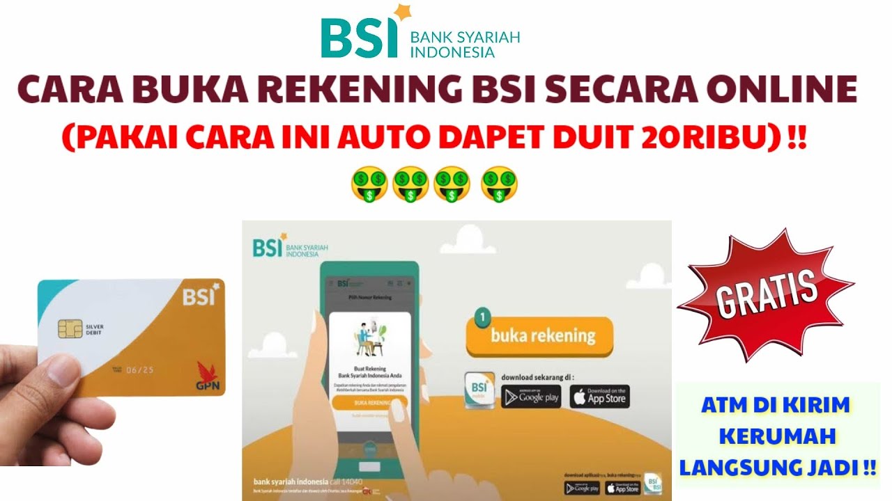 CARA BUKA REKENING BSI SECARA ONLINE SAMPAI KARTU ATM DIKIRIM KE RUMAH ...