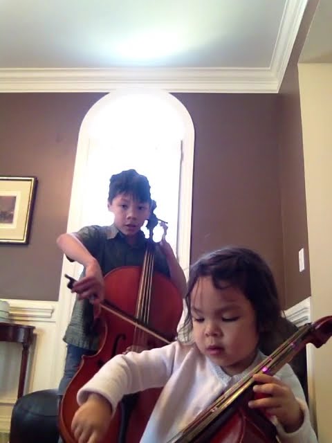 Suzuki method cello, ages 7, 4, and 2. #cello #music #celloist # ...