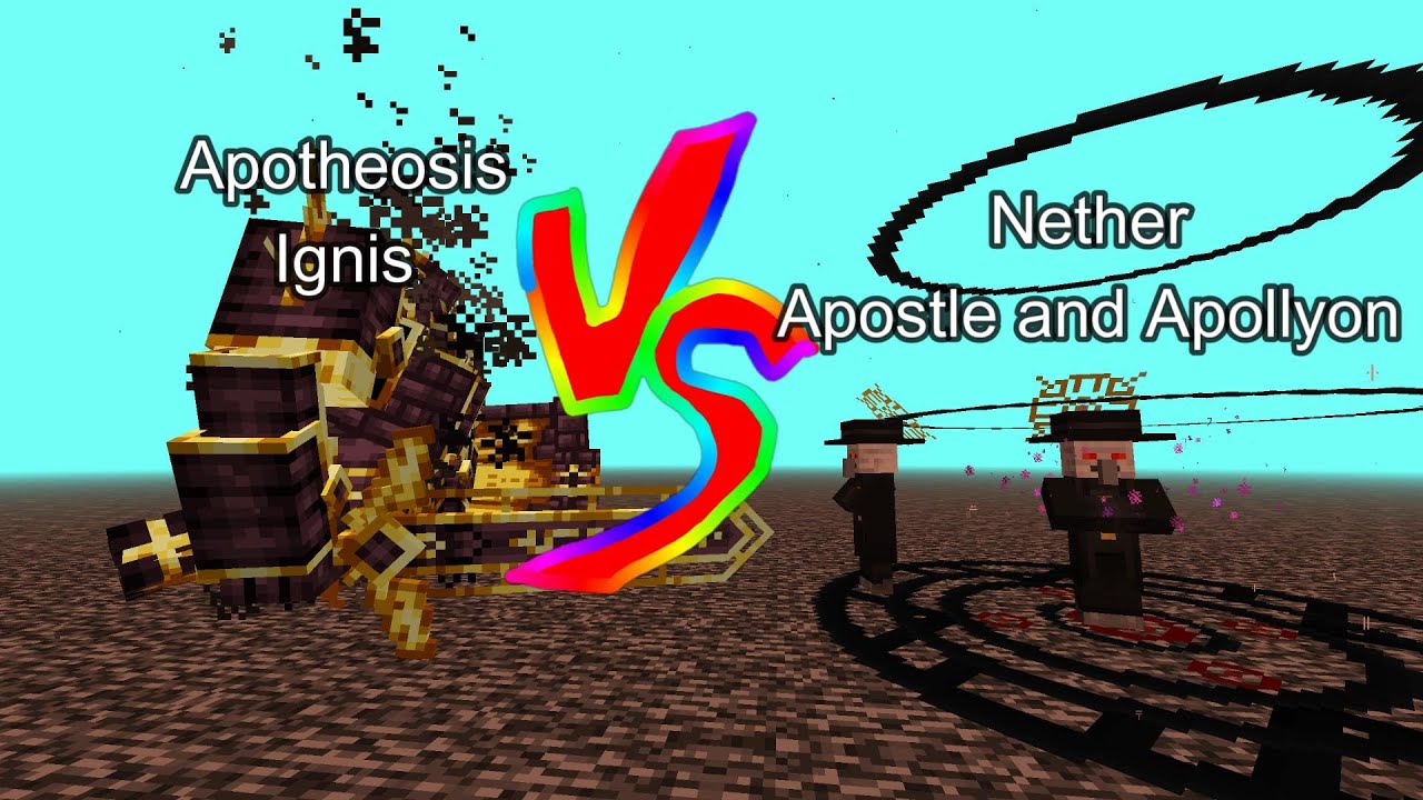 Apotheosis Ignis vs Nether Apostle and Apollyon Minecraft Mob Battle ...