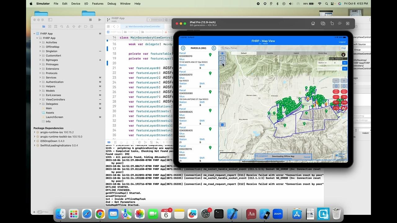 Swift 5 UI Kit with Storyboards using ArcGIS runtime SDK - Offline map ...