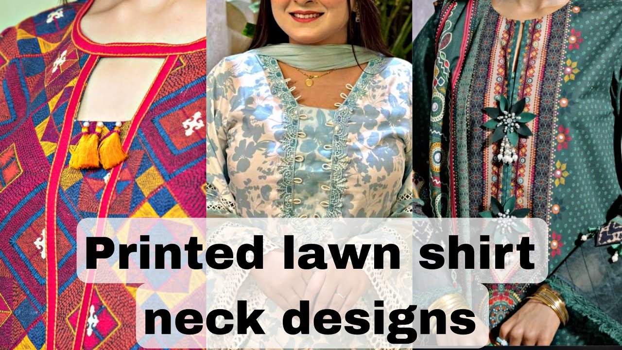 Printed lawn shirt neck designs||simple lawn shirts neck designs for ...