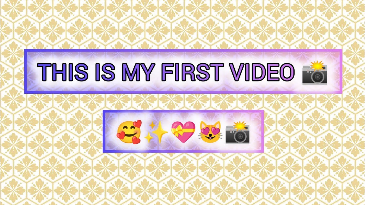 THIS IS MY FIRST VIDEO 📸 - YouTube