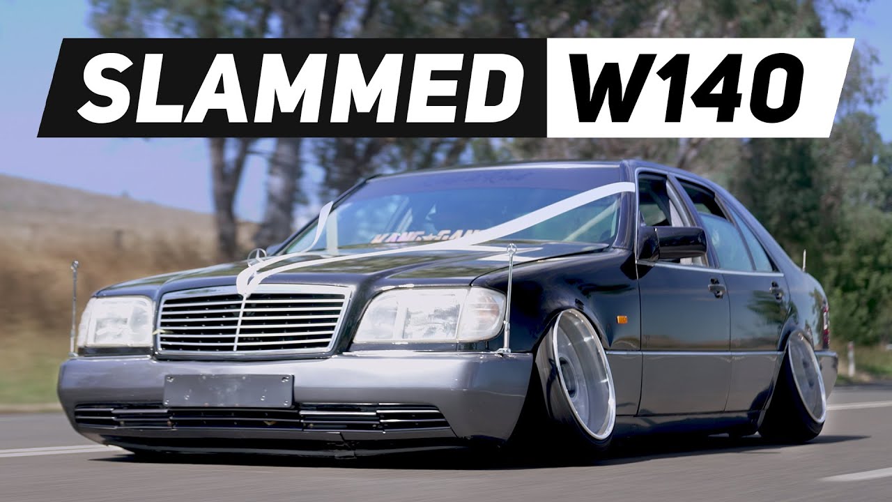 Scrapping Rails and Jumping Driveways - Slammed Static Stanced Mercedes ...