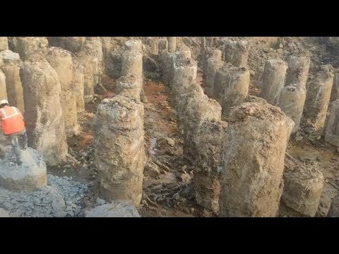Pile Construction I Pile Foundation l Pile निर्माण वीडियो सीधे साइट से ...