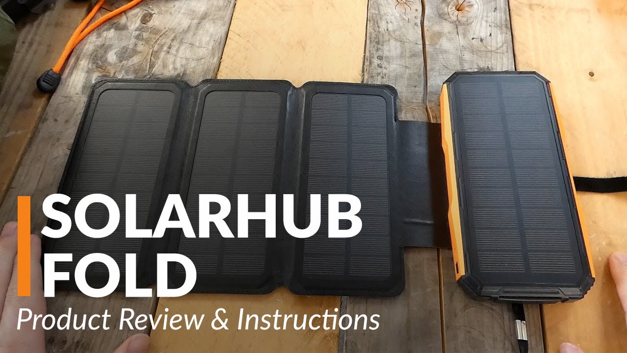 SolarHub Fold - Solar Power Bank - Product Preview & Instructions - YouTube