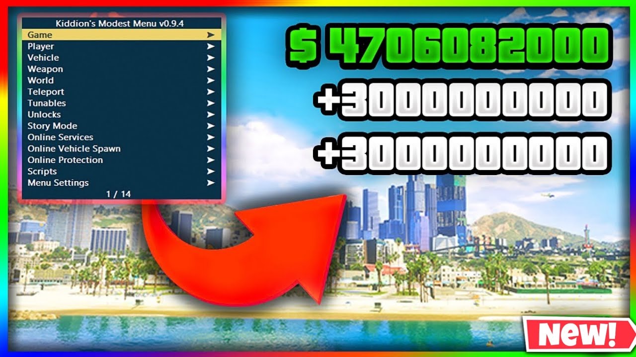 *NEW*/ 😱LE MEILLEUR *MOD MENU* GRATUIT + MONEY DROP 500K😱 - YouTube
