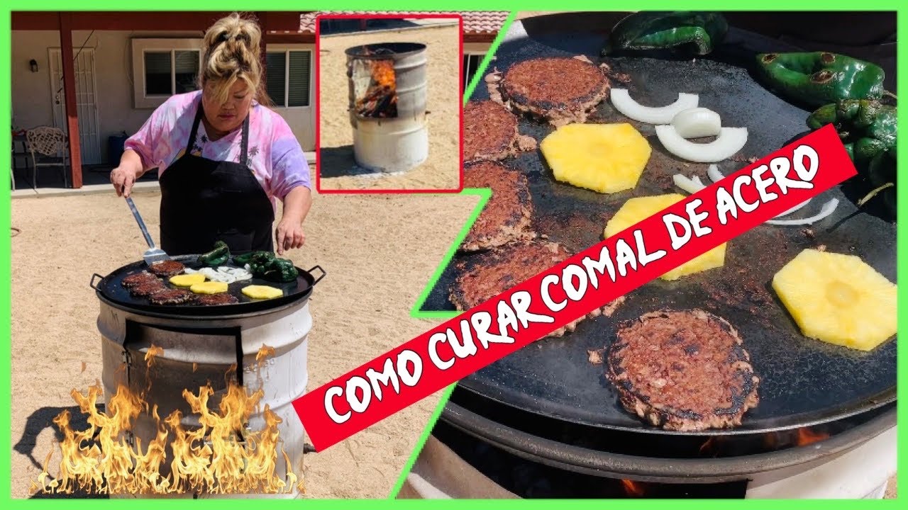 🔴Como curar comal de acero/estrenando el fogón 🔥#cocinandoenfogon # ...