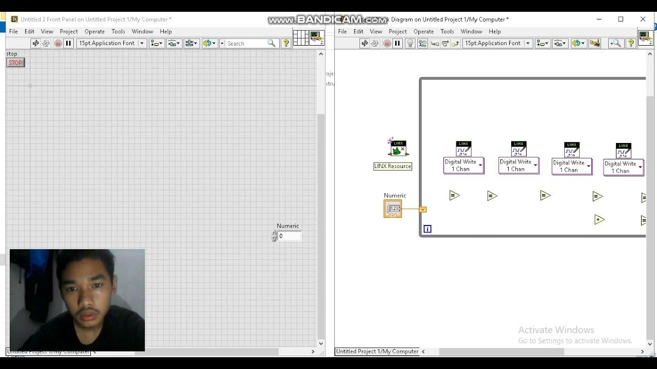 Aktivasi running led menggunakan metoda Shift register dengan LabView ...