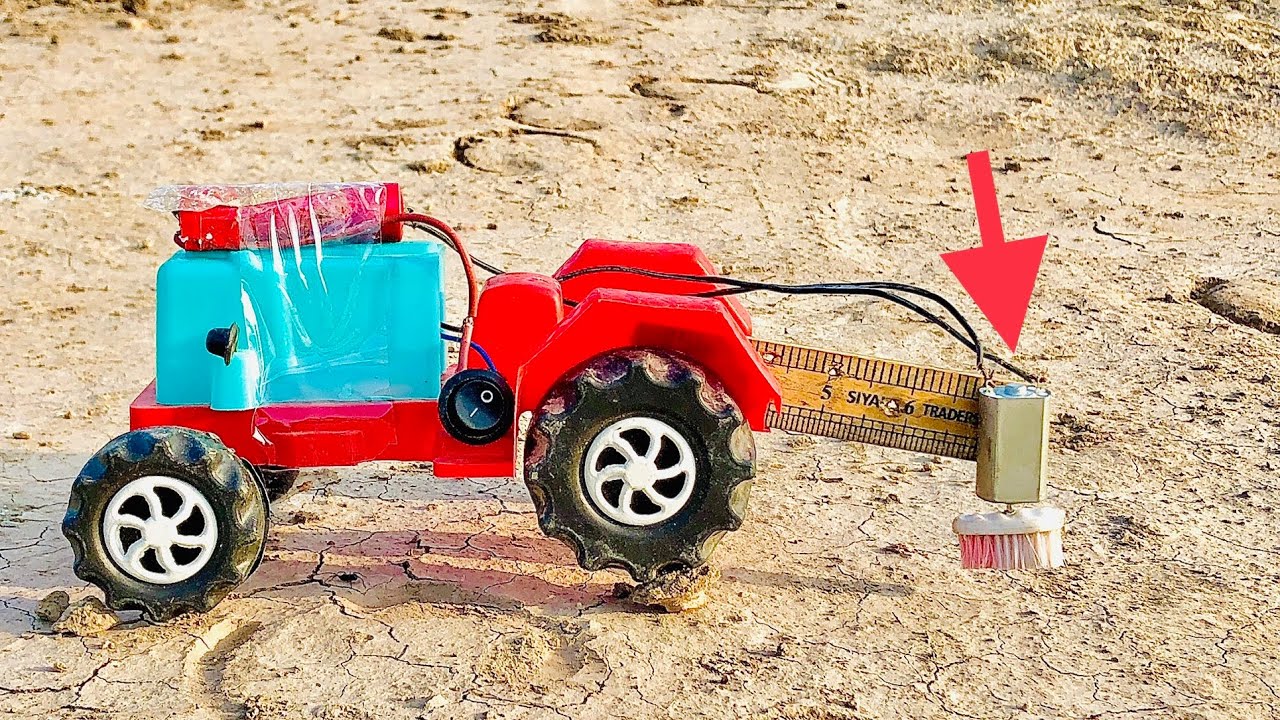 I made road cleaner tractor | science project 🔥 - YouTube