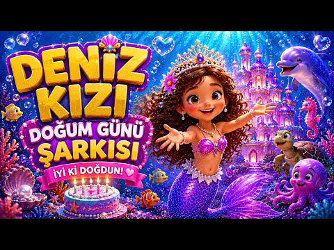 Deniz Kızı Doğum Günü Şarkısı 🧜‍♀️ | İyi Ki Doğdun | Çocuk Doğum Günü Şarkısı                    
