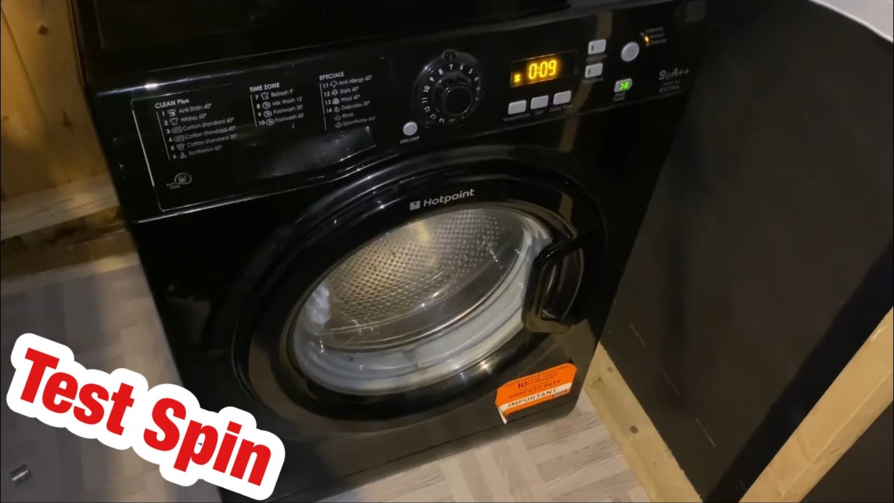 Hotpoint Extra WMXTF942 washing machine || Test spin - YouTube