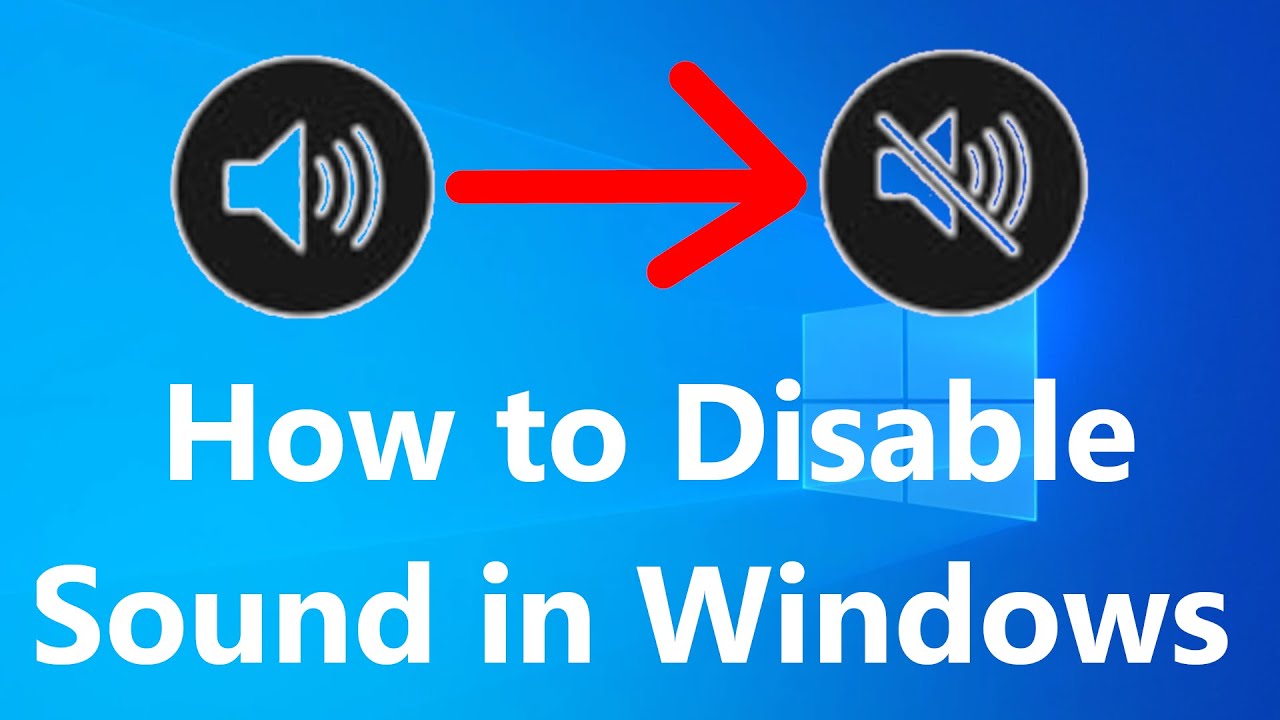 How to Disable Sound in Windows || Easiest Method with Fast Steps ...