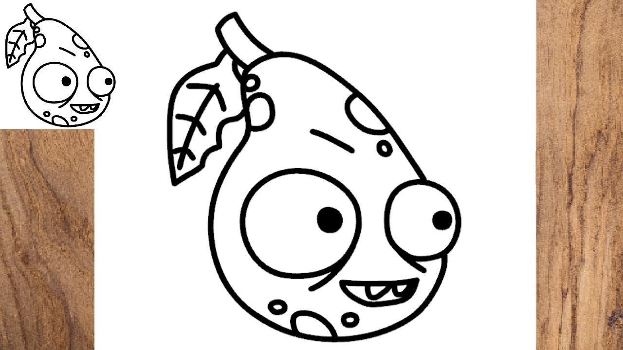 Como dibujar a pera zombidita de Plants vs Zombies 2 pvz - YouTube