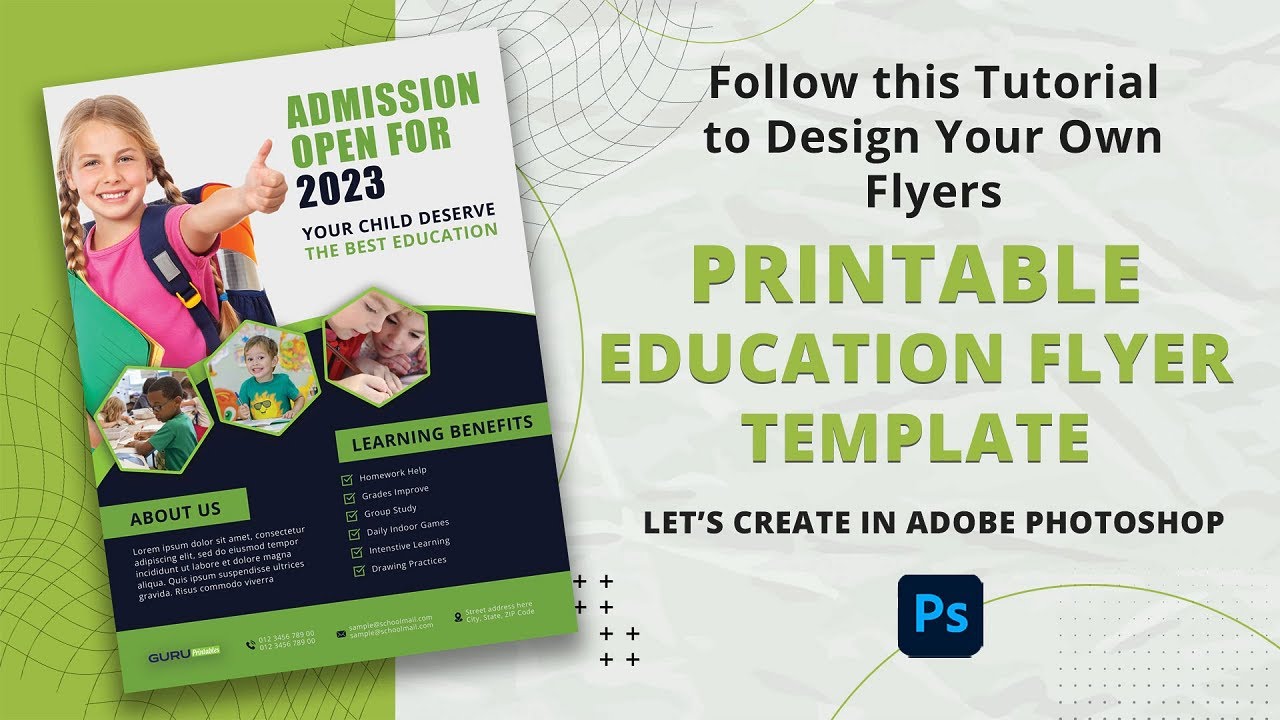 Creating Striking Education Flyer Templates in Adobe Photoshop - YouTube
