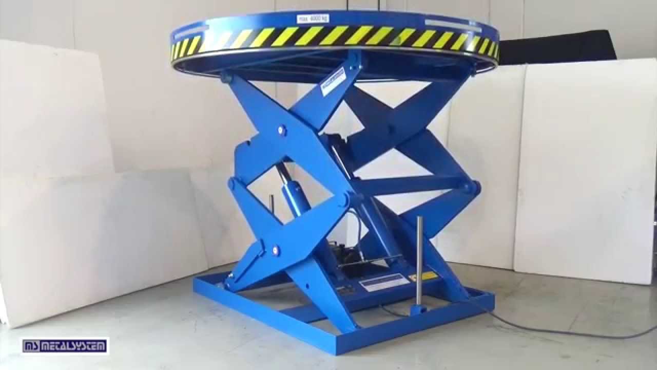 MESA ELEVADORA CIRCULAR FIJA - ROUND LIFT TABLE - MS METALSYSTEM - YouTube