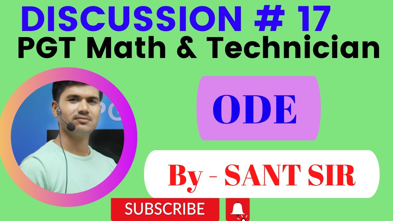 ODE Test - 1 # - YouTube