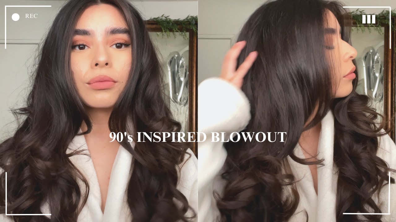 90's inspired blowout tutorial - YouTube