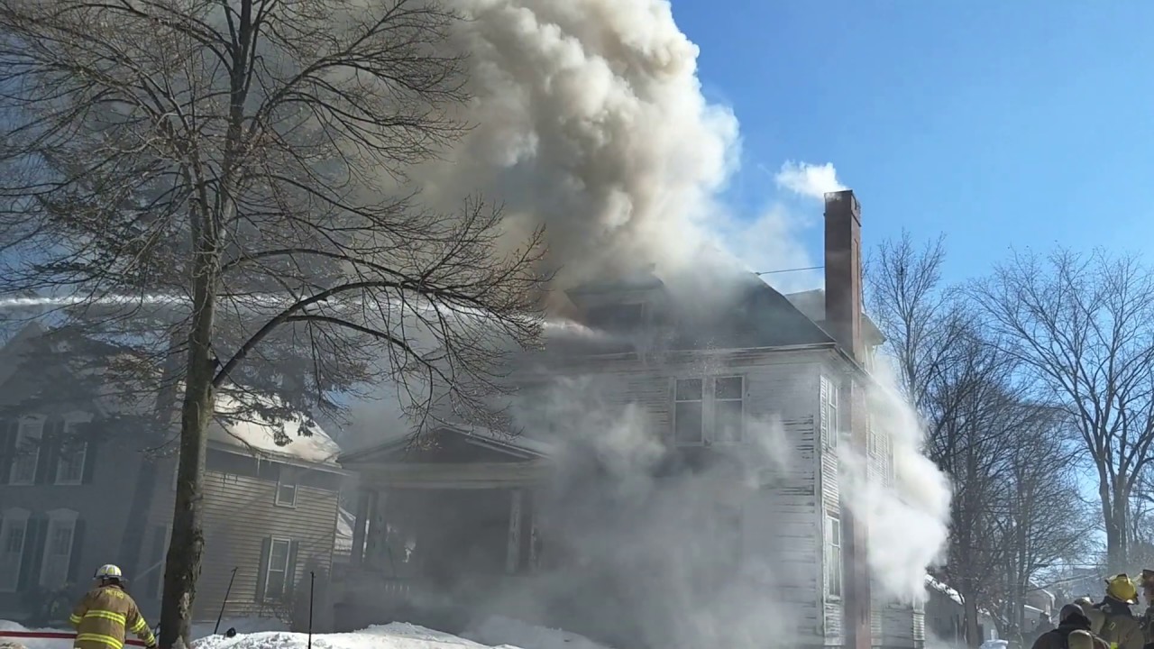 Traverse City House Catches Fire Prompting Street Closure - YouTube