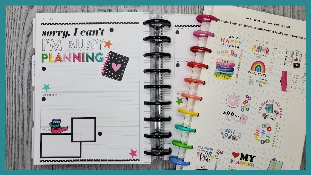 Plan With Me | The Happy Planner Mambi Sticks | Classic Horizontal ...