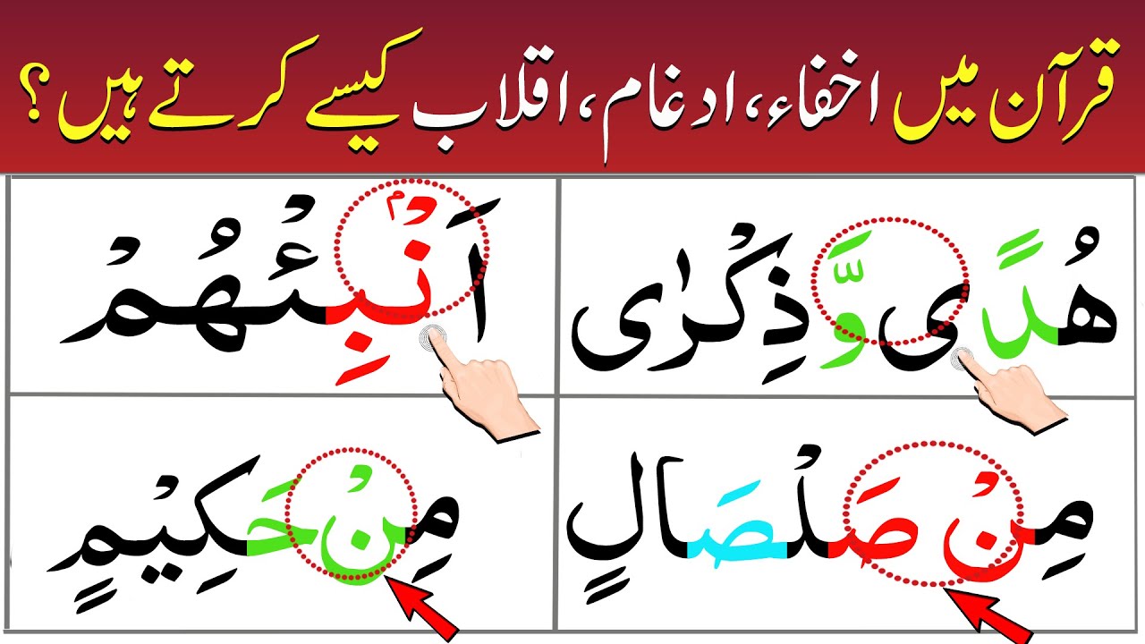 Ikhfa, Idgham, Iqlab in Quran | Most important Rules of Tajweed | Quran ...