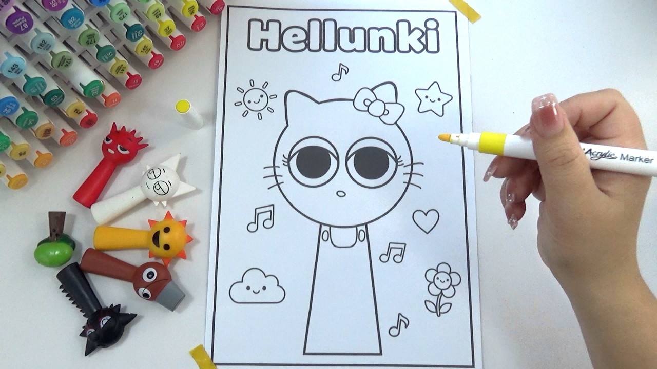 Transforming Hello Kitty x Sprunki into HELLUNKI! Satisfying Acrylic ...