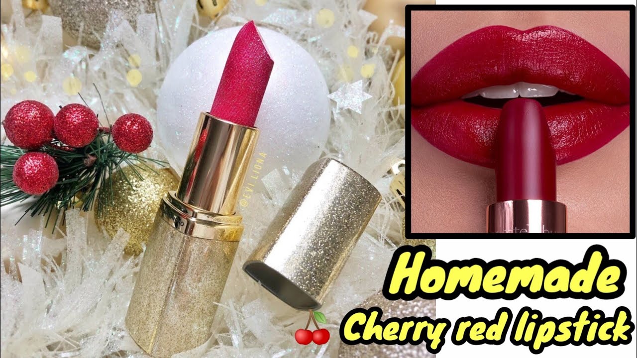 how to make cherry red lipstick at home || diy red lipstick || Homemade ...
