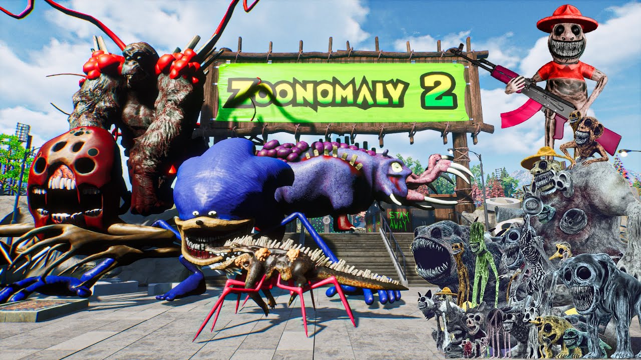 Zoonomaly 2 Official Teaser Full Game Play - Zoo Wars: Sonic, Gorilla, Crocodile, Titan Cat, Pig ...