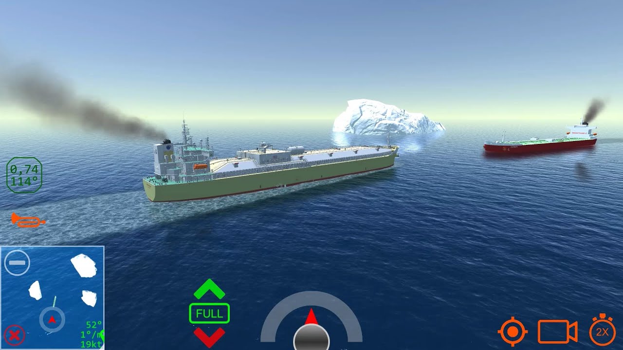 2 cargo ships collision - ship handling simulator - YouTube