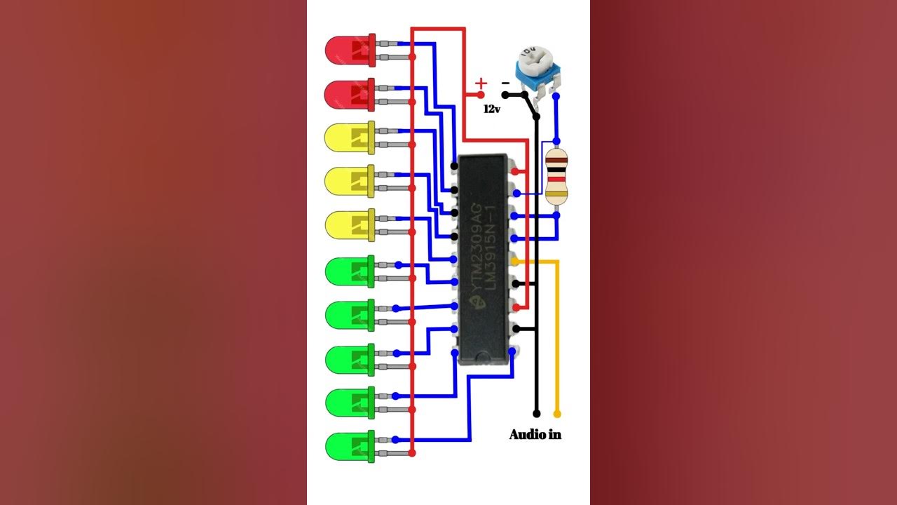 DIY VU Meter - Music Reactive LED Lights #electronics #diy #ideax # ...