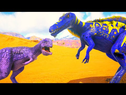 Híbrido Carnorex Enfrenta o Predador Suchomimus Vs Spinosaurus! Ark ...